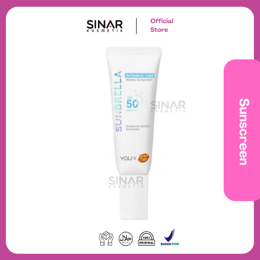 Jual (BARU) Y.O.U Sunbrella Intensive Care Watery Sunscreen SPF 50+ PA ...