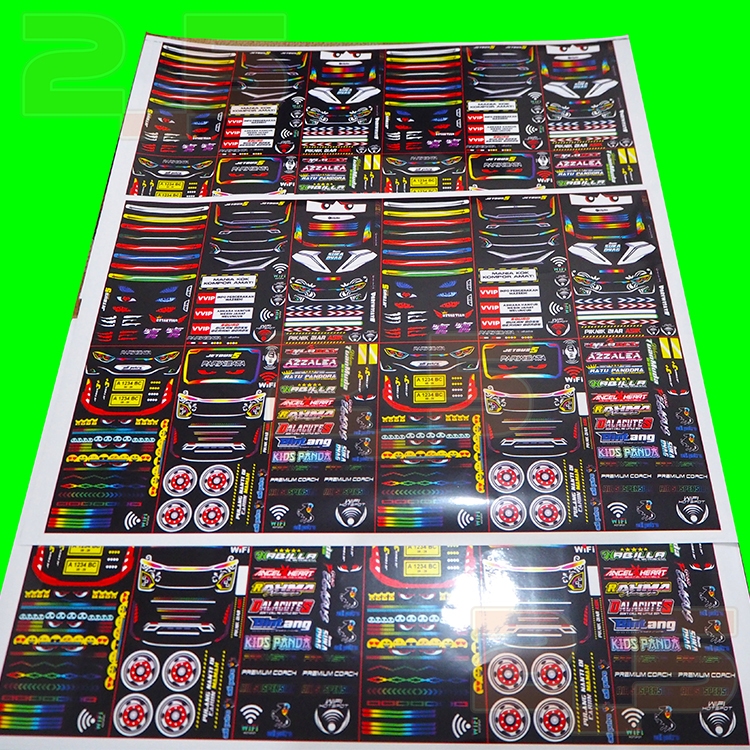 Jual Sticker Miniatur Bus Bahan Vinyl Laminasi Glossy/Mengkilat BELUM ...