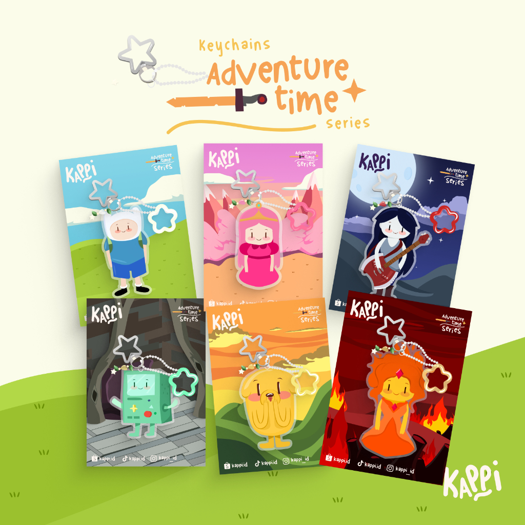 Jual Adventure Time Keychains 2 Sided | Gantungan Kunci Adventure Time ...