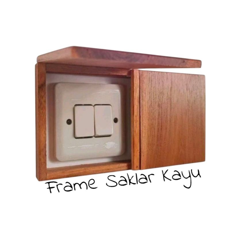 Jual Frame Saklar Kayu Warna Hitam - Penutup Saklar Listrik Estetik ...