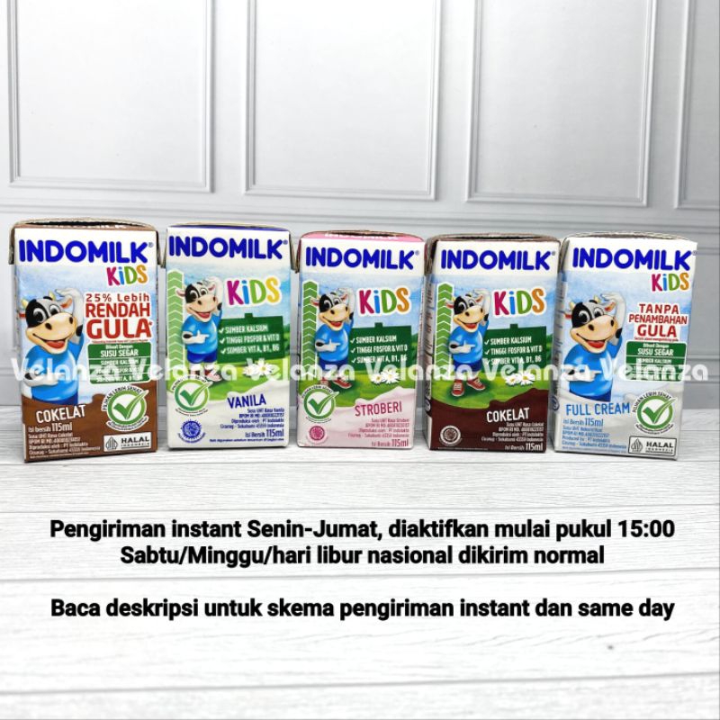 Jual Susu Indomilk UHT Kids 115 ml 1 karton/dus Isi 40 pcs | Shopee Indonesia