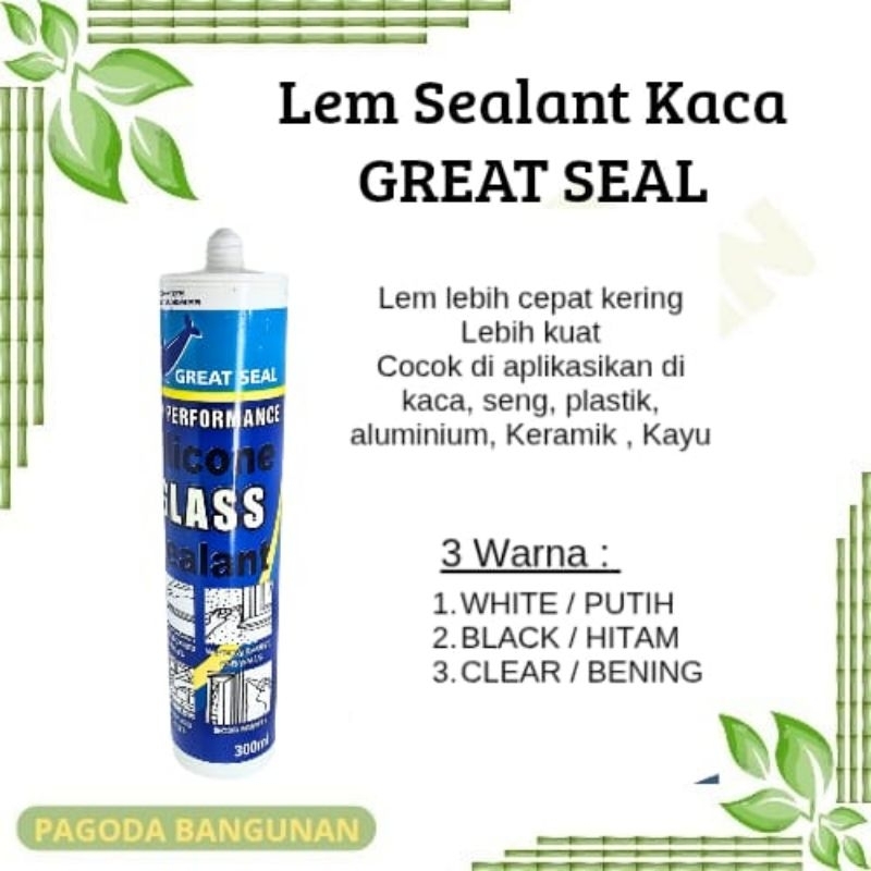 Jual Lem Silicon Lem Sealant Botol Lem Kaca Speed Bond/ Great Seal ...