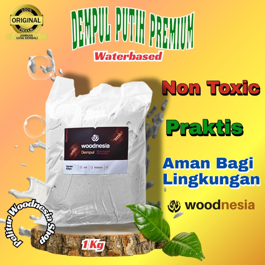 Jual Dempul Kayu Putih PREMIUM Woodnesia Plamir Pelapis Kayu Waterbased ...
