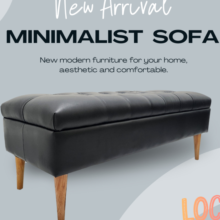 Jual SOFA MINIMALIS BENCH BAHAN KULIT / SOFA AESTETIC / KUALITAS ...