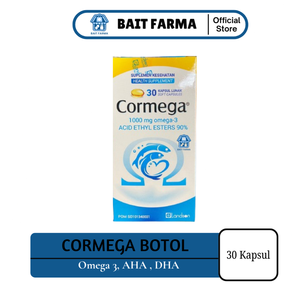 Jual Cormega Botol 30 kapsul - omega-3 acid ethyl esters 90% dan DHA ...