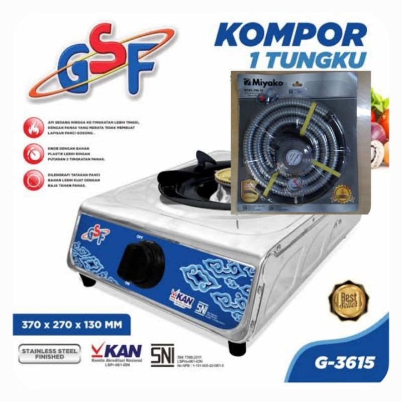 Jual MIYAKO PAKET HEMAT KOMPOR 1 TUNGKU + SELANG REGULATOR GAS MIYAKO | Shopee Indonesia