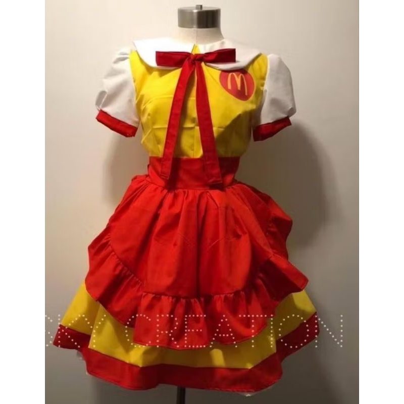 Jual kostum cosplay maid pikfish mcdonald | Shopee Indonesia