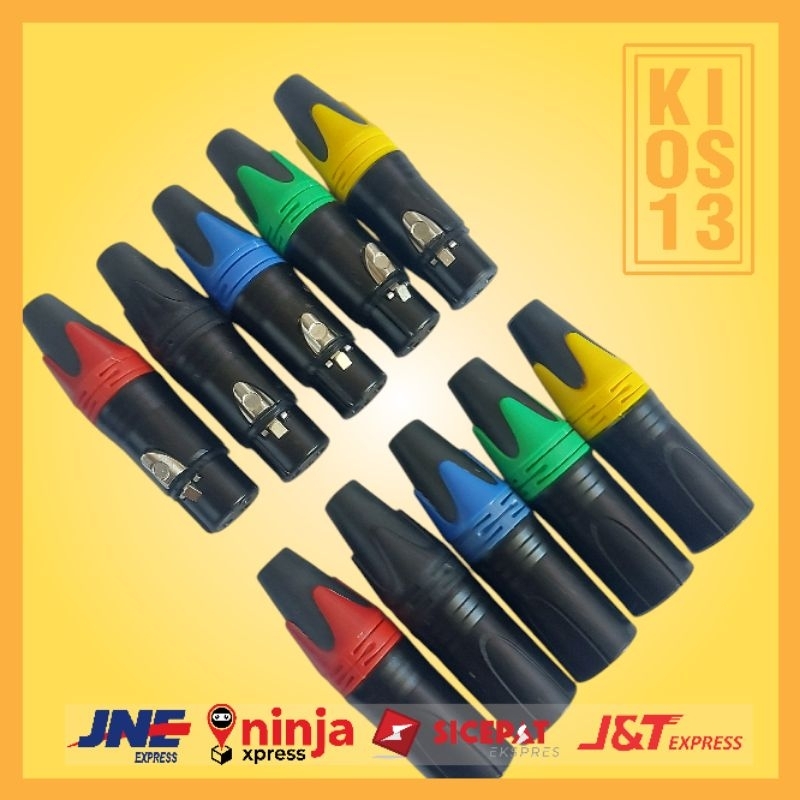 Jual Jack Jek Xlr Canon Male Female Socket Canon Xlr 3 Pin Gold ...