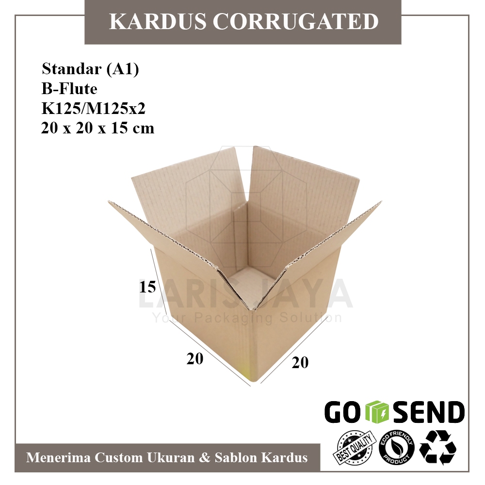 Jual Kardus Box Karton Kotak Dus Packing Topi Polos Murah Uk. 20x20x15 ...
