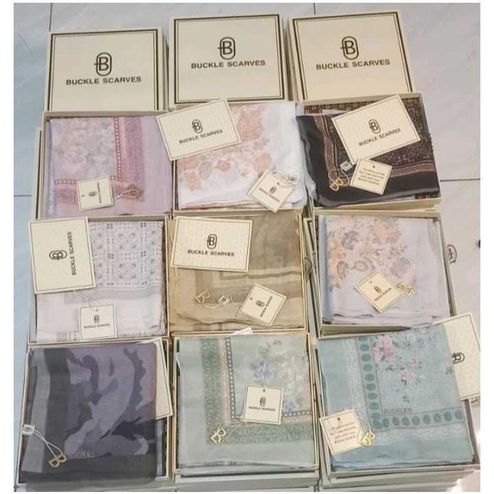 Jual MS - Buckle Scarves Box Hijab Segi Empat Motif/ Jilbab Motif ...