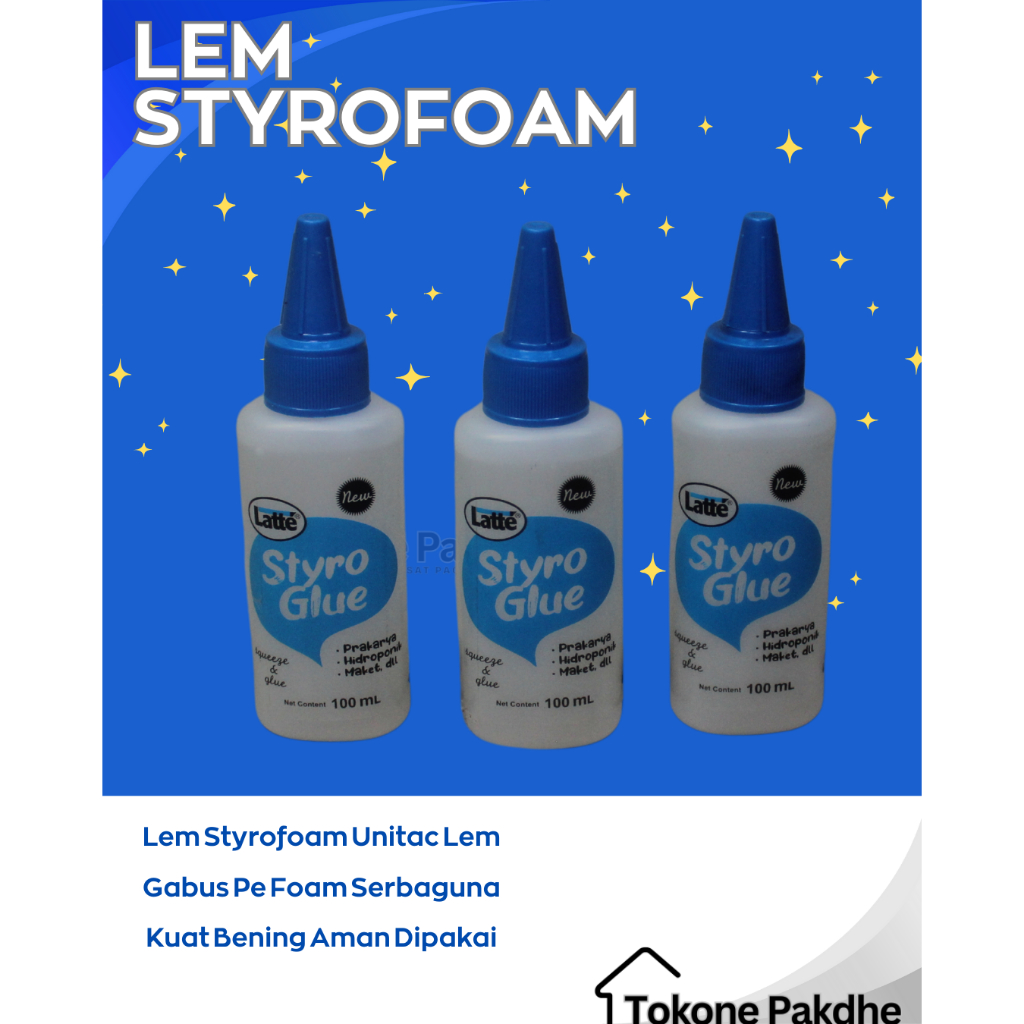 Jual Lem Styrofoam Unitac Lem Gabus Pe Foam Serbaguna Kuat Bening Aman ...