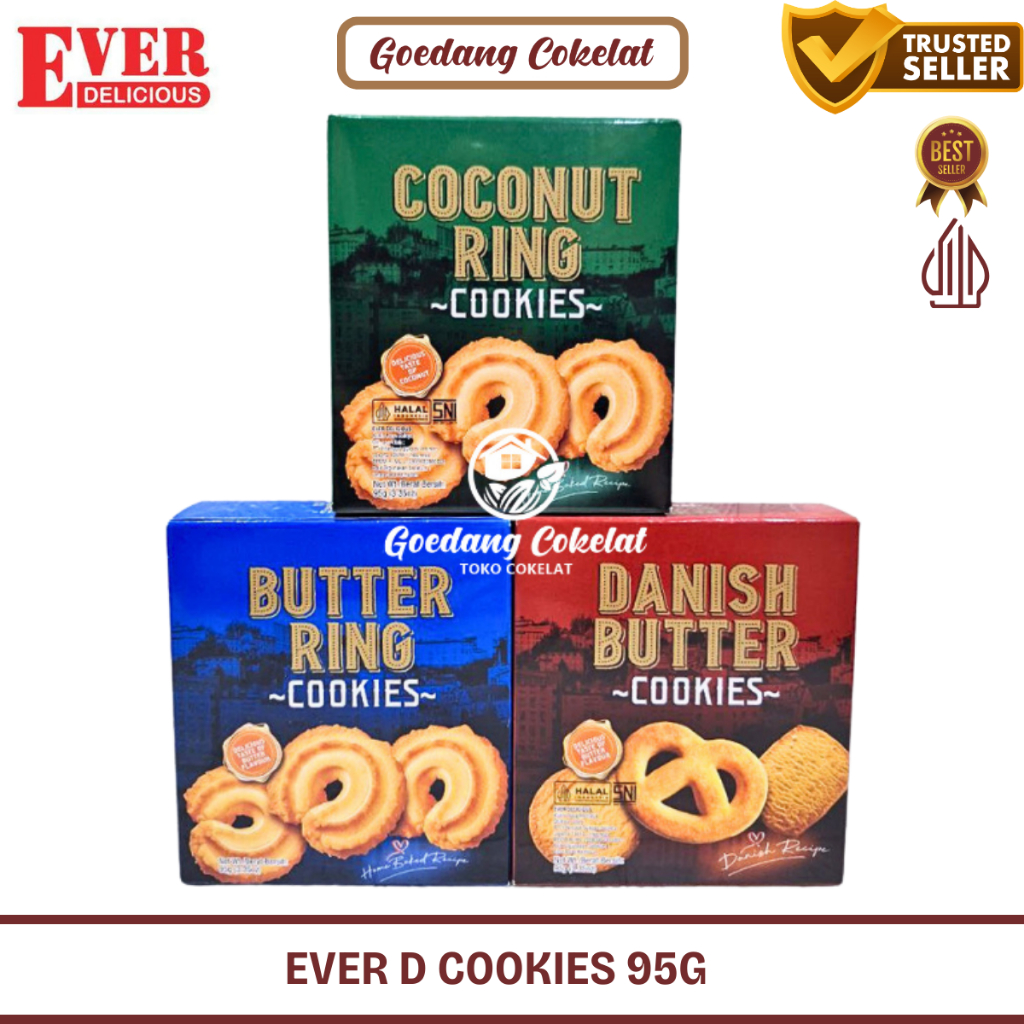Jual Ever Delicious Cookies Danish Butter Coconut Ring Cookies Kemasan ...