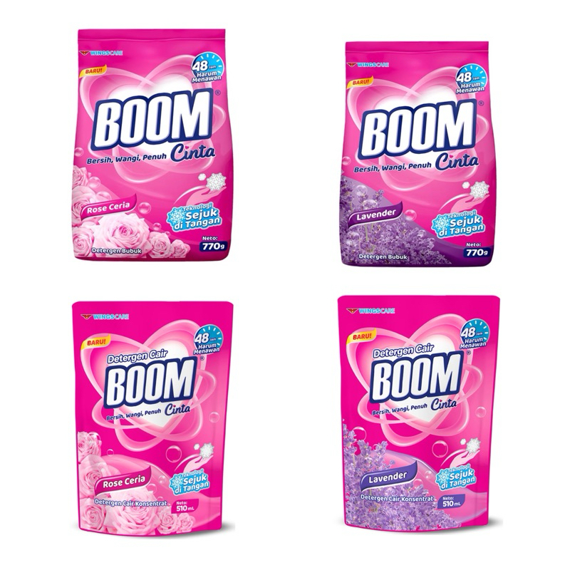 Jual boom deterjen bubuk 770 gram dan cair 510 ml | Shopee Indonesia