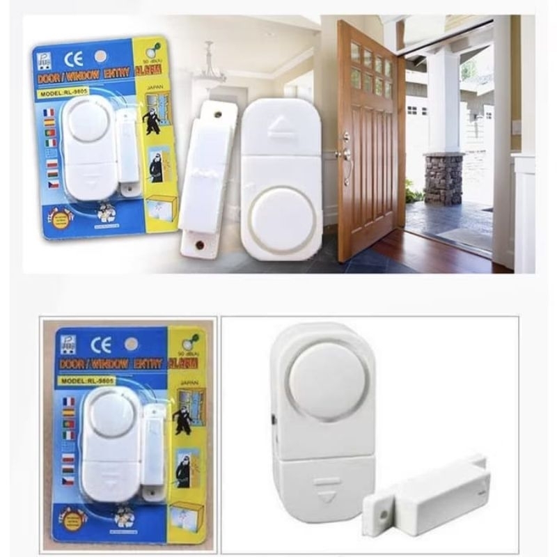 Jual Alarm Anti Maling Bunyi Sensor Pencuri Tempel Door Window Pintu ...