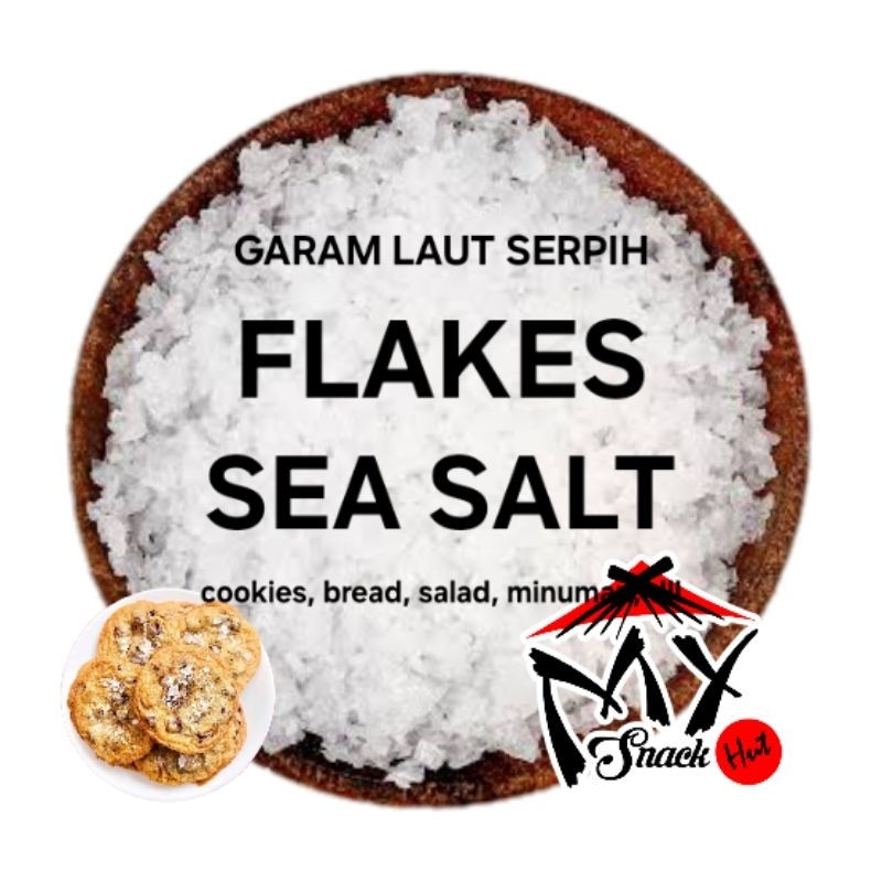 Jual FLAKES SEA SALT 250GR GARAM LAUT SERPIH FLAKE SHAPE TIPIS FLAKY ...