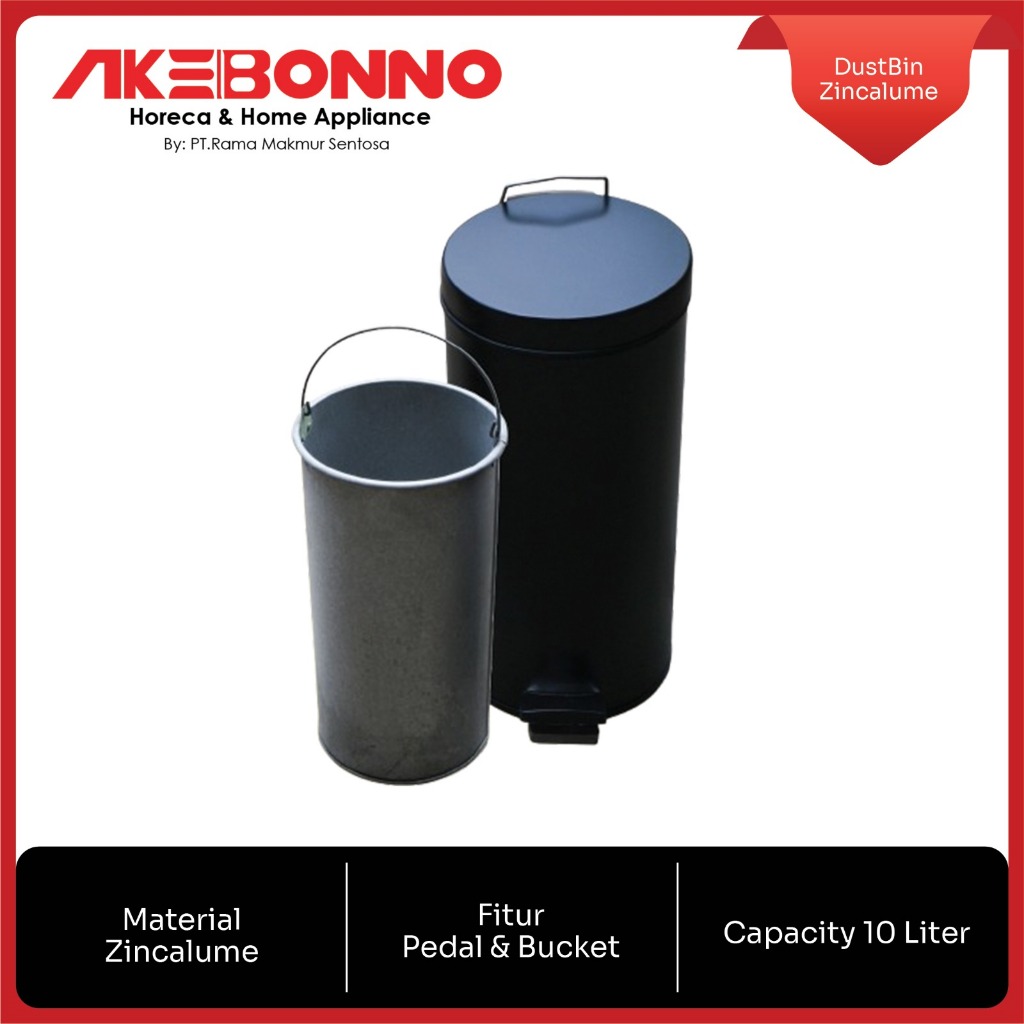 Jual AKEBONNO - Trash Bin Tempat / Tong Sampah Zincalume Anti Karat Tebal Bucket Dengan Pedal 10 ...