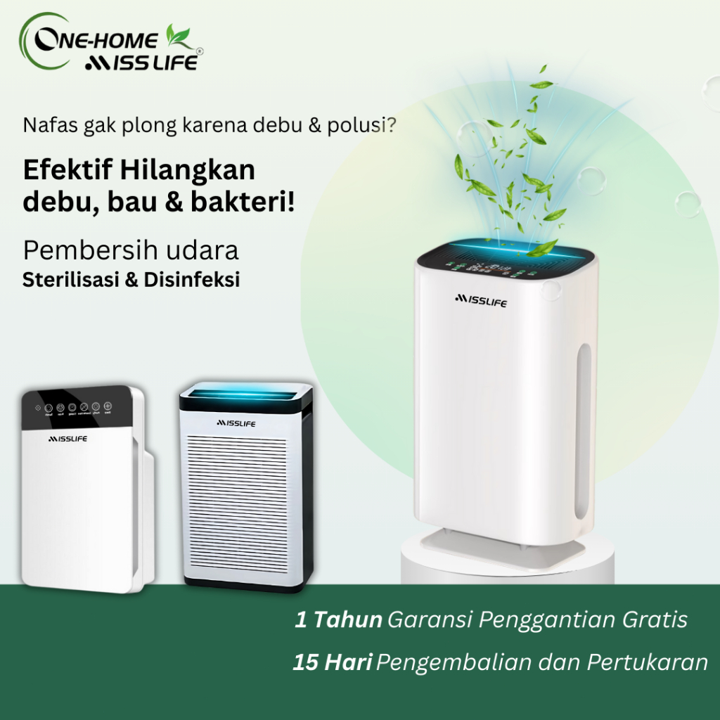 Jual MissLife Air Purifier Ruangan Bayi One Home Pembersih Udara Kamar Tidur HEPA Filter ...
