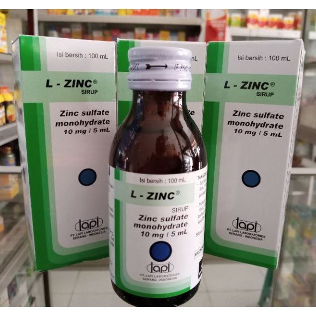 Jual L-ZINC SYRUP ISI 100 ML BOTOL / UNTUK DIARE | Shopee Indonesia