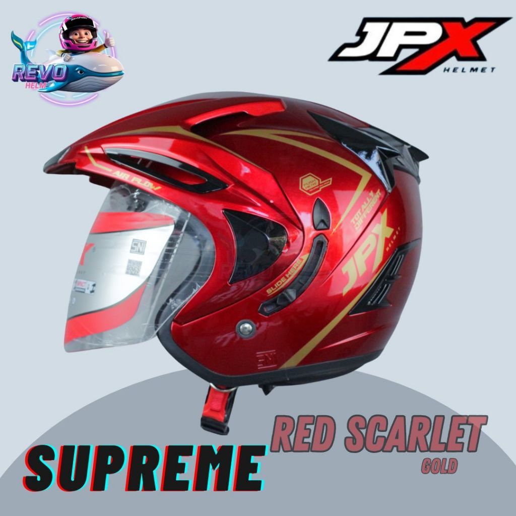 Jual Helm JPX Supreme Maroon Glossy | Shopee Indonesia
