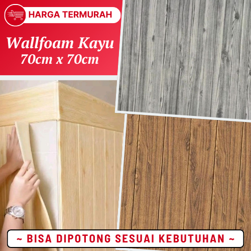Jual Wallfoam Foam Dinding Motif Kayu 70 x 77 High Quality | Shopee ...