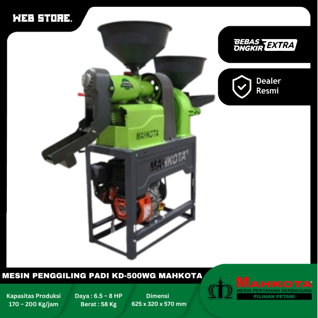 Jual Mesin Giling Penggiling Padi dan Penepung KD-500WG Mahkota | Shopee Indonesia