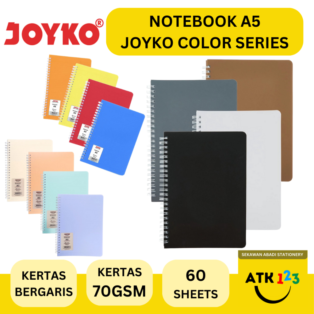 Jual JOYKO Buku Tulis Catatan / Diary / Notebook Bergaris Joyko A5 NB ...