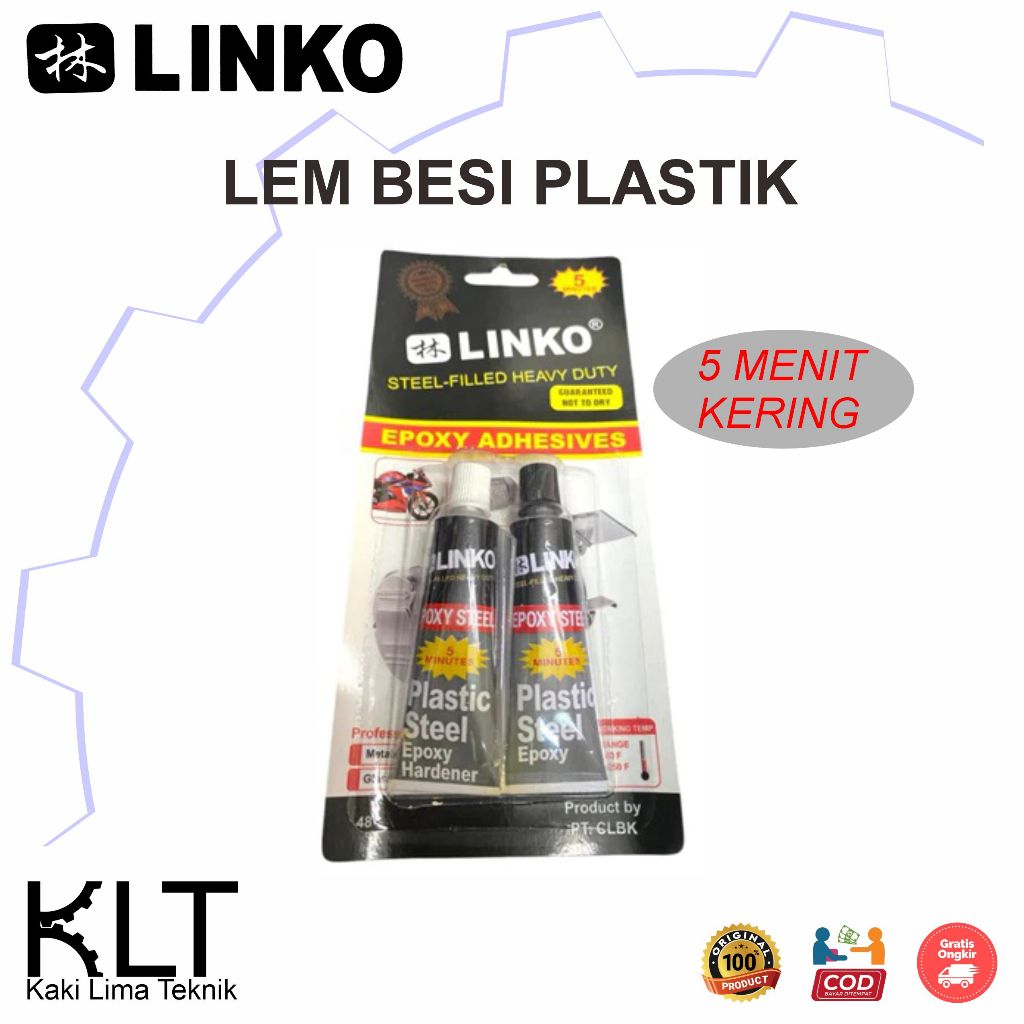 Jual lem besi plastik serba guna epoxy epoksi 5 menit kering Linko ...