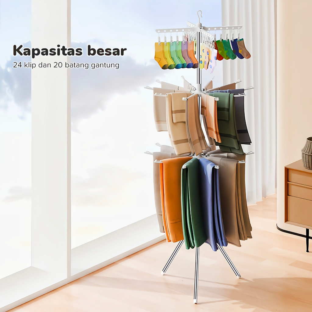 Jual Rak Handuk Lipat Menara|jemuran bayi lipat|gantungan baju portable ...