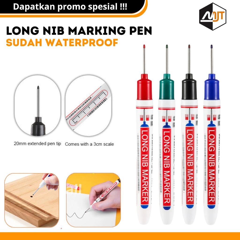 Jual Spidol Tukang Penanda Kepala Panjang Pulpen Tulisan Serbaguna ...
