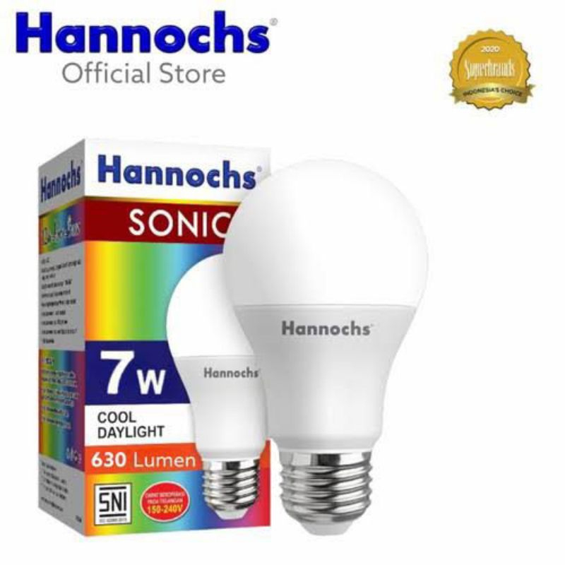 Jual Lampu LED Hannochs Sonic 7 Watt (Cahaya Putih / Cahaya Kuning ...