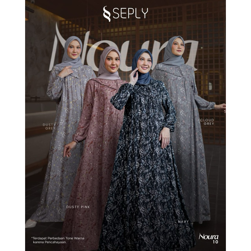 Jual SEPLY GAMIS NOURA 10 (Cloud Grey, Dusty Pink, Dusty Grey, Navy ...