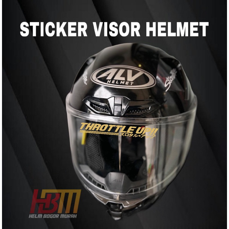 Jual Sticker Visor Throttle UP/ Sticker cutting visor helmet | Shopee ...