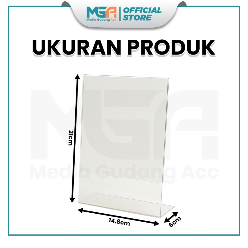 Jual Tempat Brosur A5 Potrait Tipe L Akrilik 2mm - Tent Holder / Tent ...