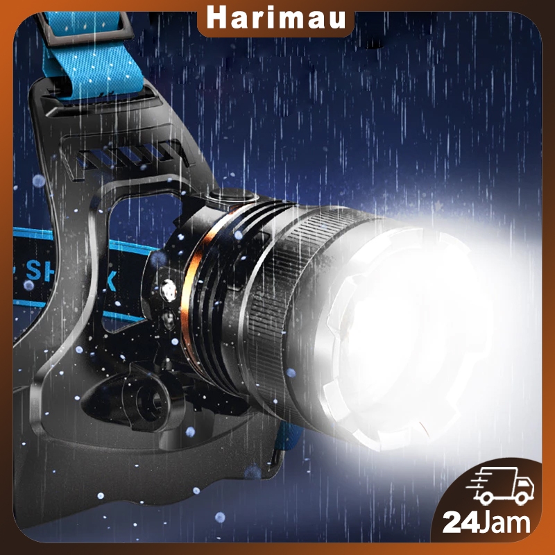 Jual Smiling Shark K225B Headlamp Outdoor Senter Kepala 300 Watt Super ...