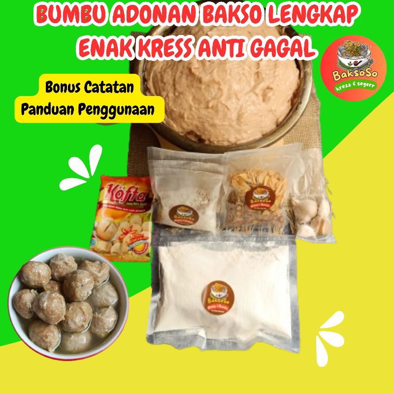 Jual Bumbu Adonan Bakso Instan Lengkap Tinggal Tuang | Shopee Indonesia
