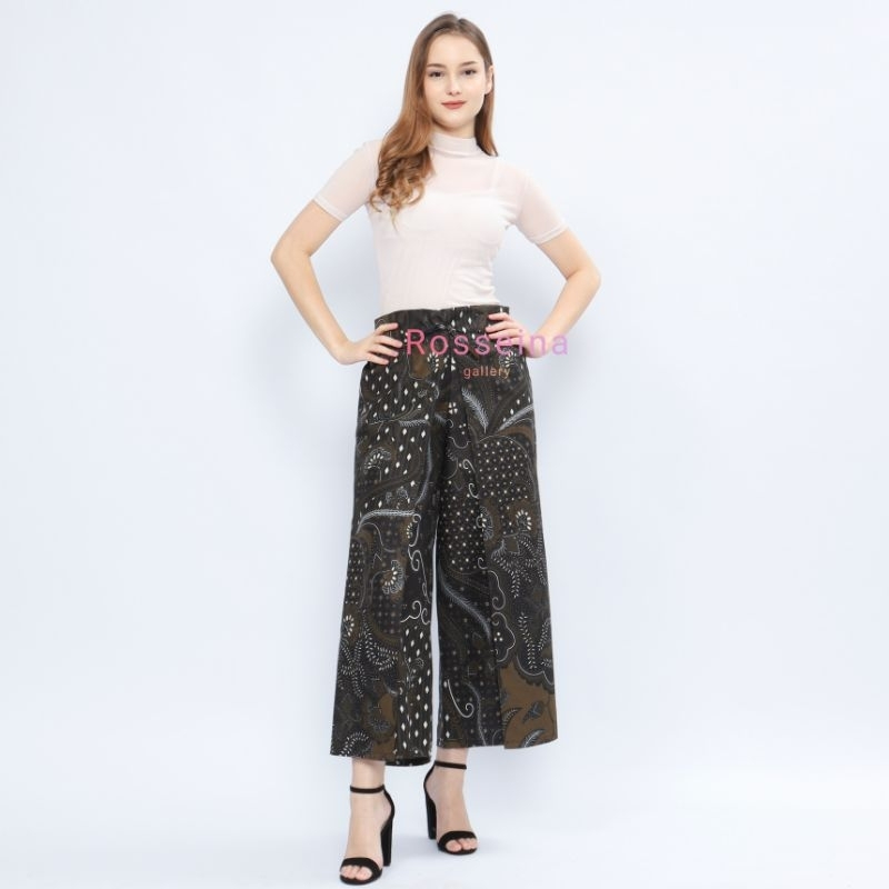 Jual Celana Kulot Batik Layer Tumpuk Wanita Model Sayap Kekinian Formal ...