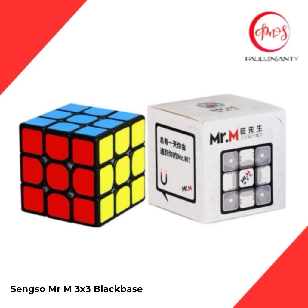 Jual Cube Puzzle 3x3 Shensghou 3x3 Mr. M Blackbase MAGNETIC ORIGINAL ...