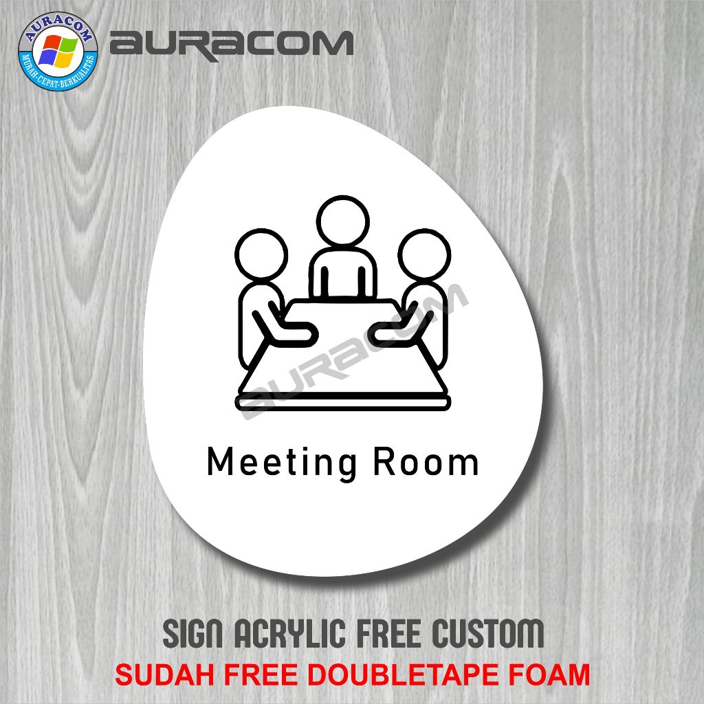 Jual Tulisan Meeting Room Sign Board Akrilik Tempel Dinding Papan ...