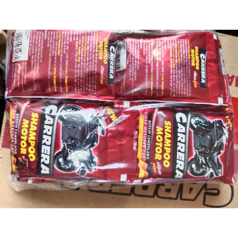 Jual SAMPO MOTOR CARREERA 20 ml x12 pcs ( 1 LUSIN) | Shopee Indonesia