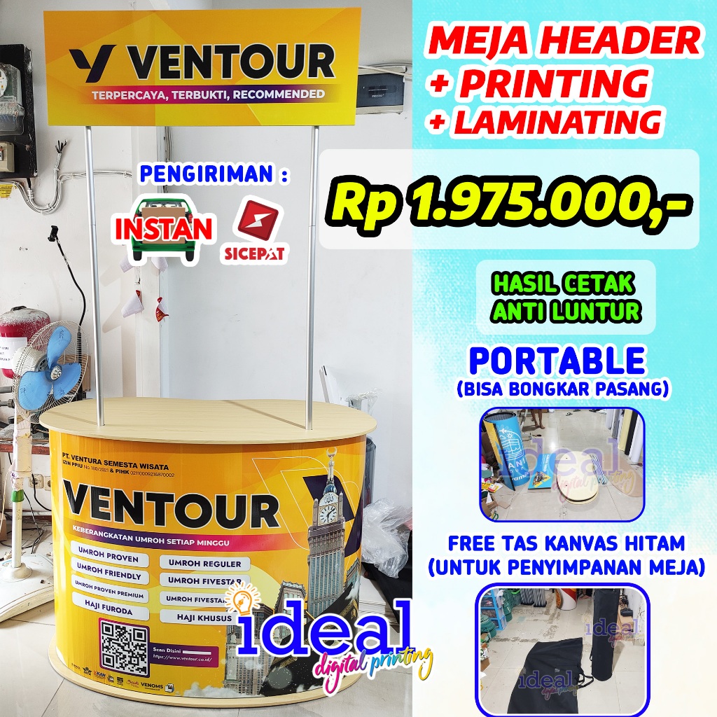 Jual Meja Big Polycounter display Pameran Bongkar pasang portable ...