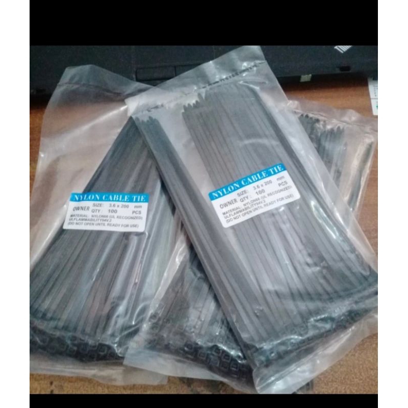 Jual KABEL TIES HITAM 200MM | Shopee Indonesia