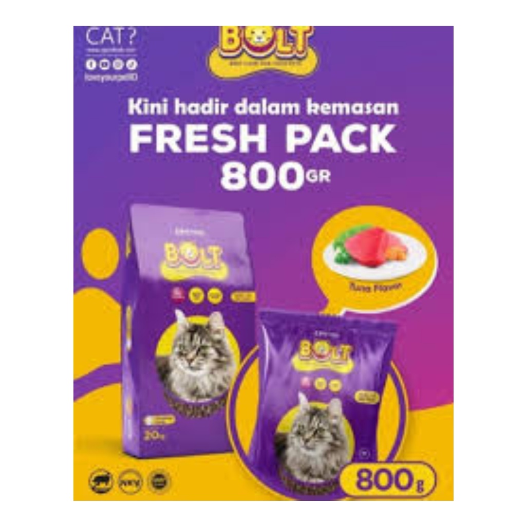 Jual Bolt Ikan Repack 1kg 1 kg Makanan Kucing Dry Cat Food Kering Rasa ...