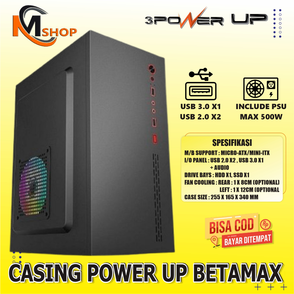 Jual Casing Case PC Office Power Up AEROMAX AM-10 / AM-511 / AM-550 ...