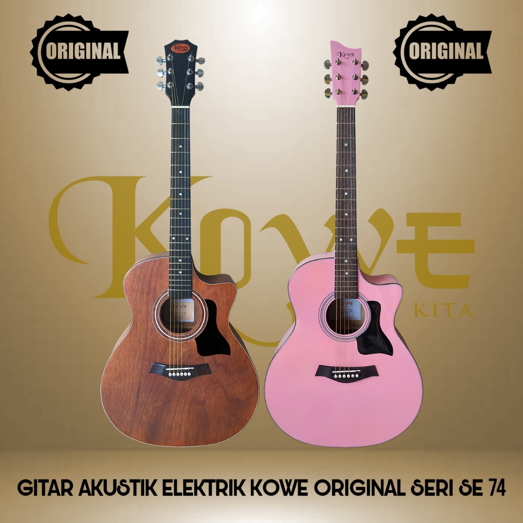 Jual Gitar Akustik Elektrik merk KOWE Original Seri SE 74 free Packing ...