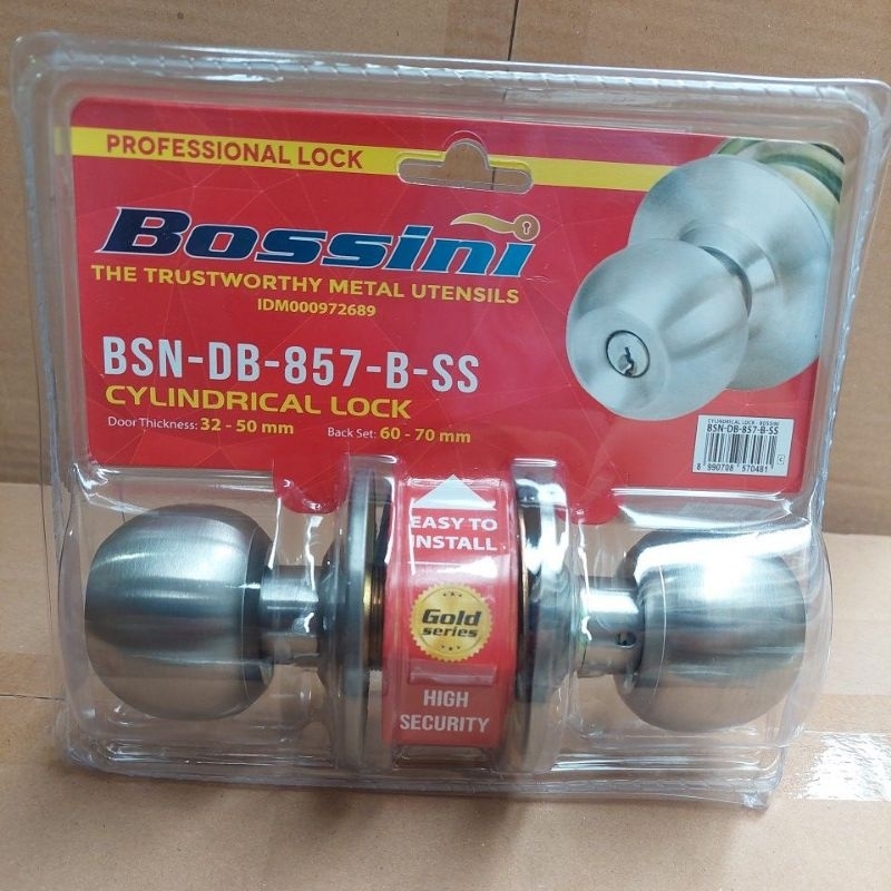 Jual ATS BOSSINI Kunci Handle Pintu Kamar Mandi Bulat BOSINI 857 ...