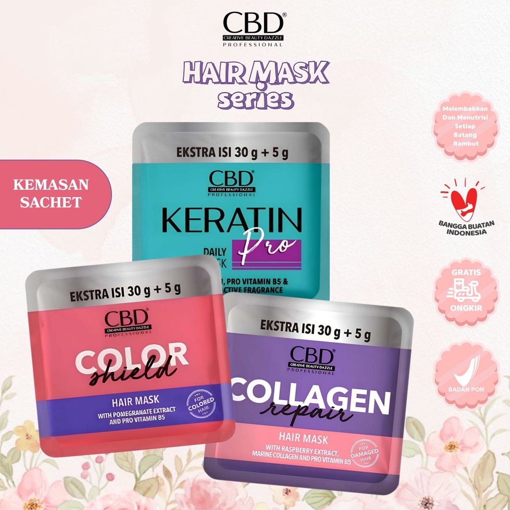 Jual CBD Professional Hair Mask Sachet Keratin Pro | Color Shield ...