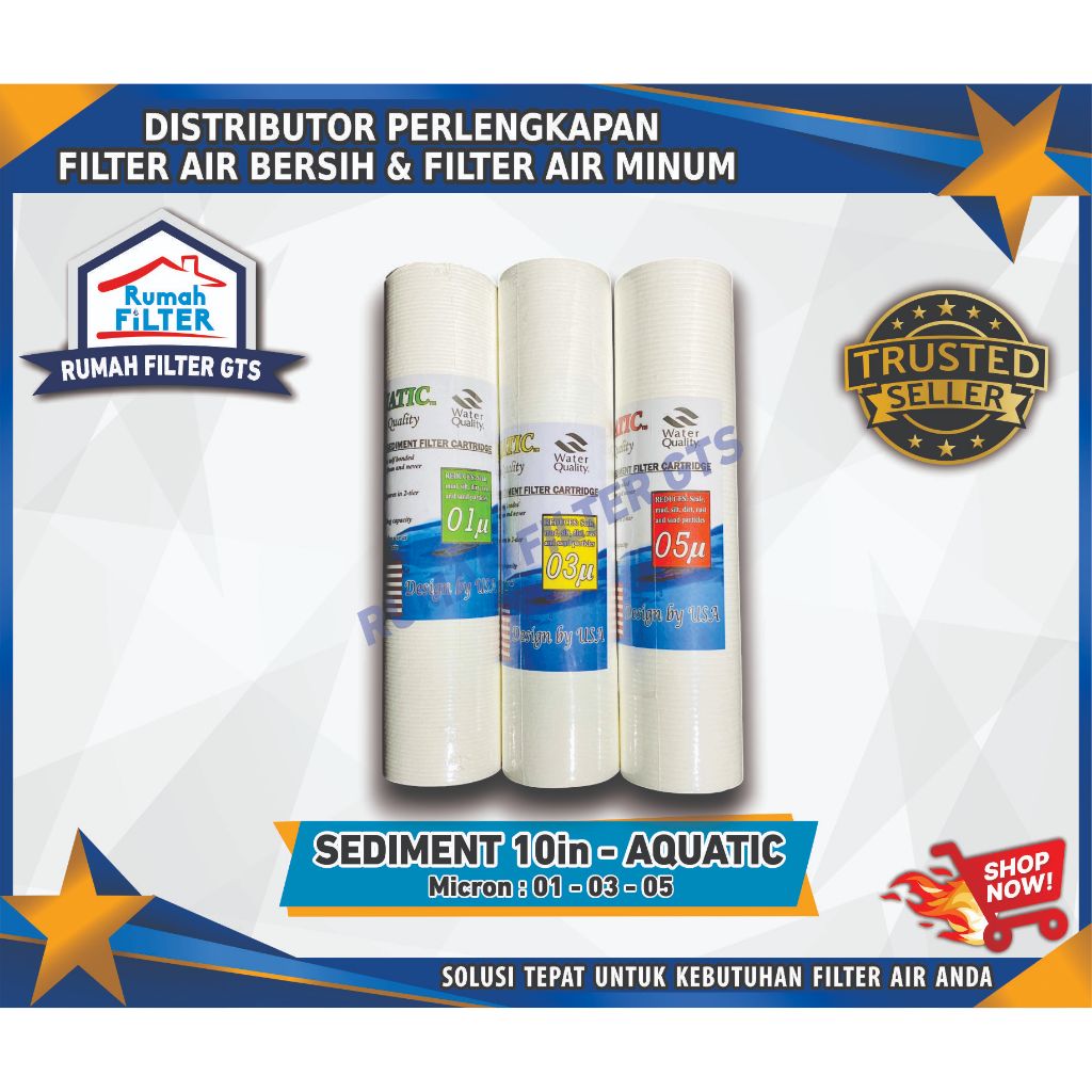 Jual Cartridge Filter Merk "AQUATIC" / Sediment Filter | Shopee Indonesia