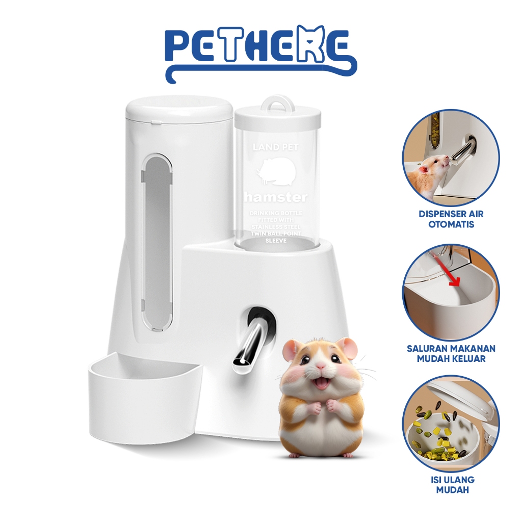 Jual PET THERE Tempat Makan Minum Hamster F34 Otomatis 2IN1 Pet Feeder ...