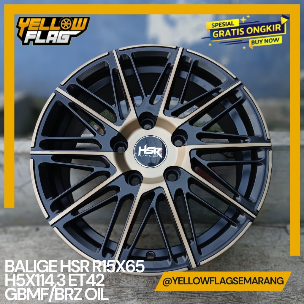 Jual Velg Mobil Hsr Balige R15 Pcd 5x114,3 Black Bronze Ertiga Luxio ...