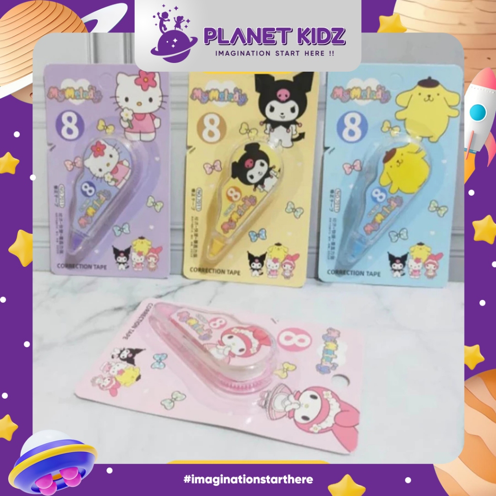Jual PLANETKIDZ ATK45 TipeX Karakter Lucu 8 Meter Correction Tape ...